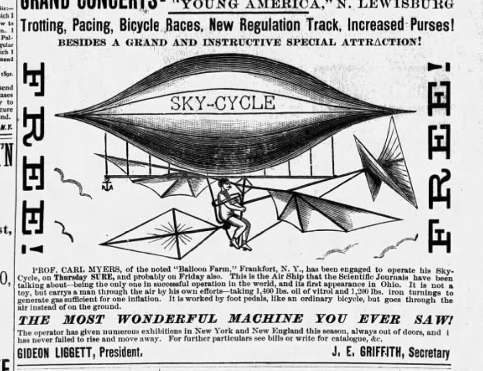 Bicycle History: The Sky-Cycle, the World’s First Flying Bicycle – The ...