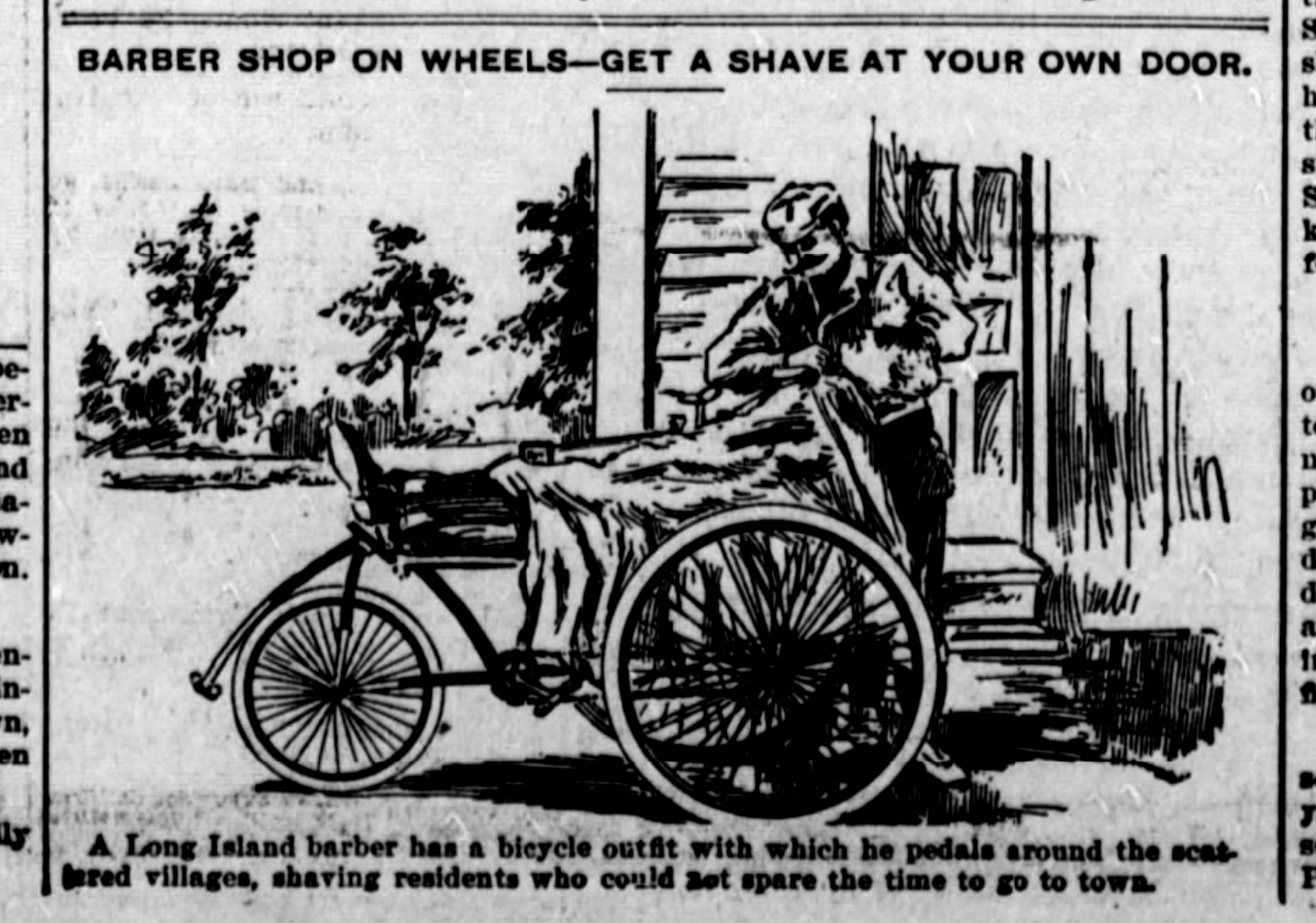 A Barber Shop On Wheels in the 1890s – The Biking France Blog
